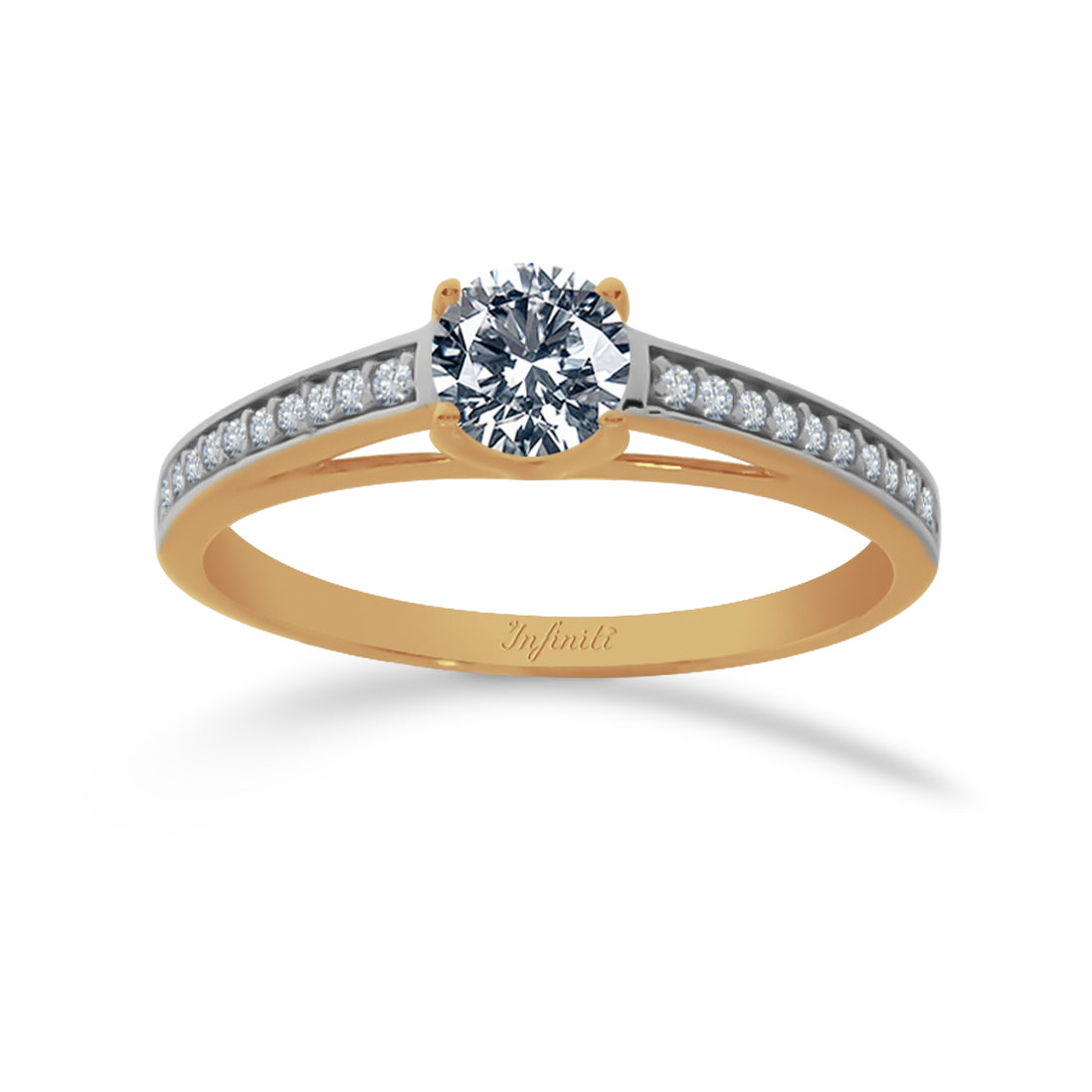 Anillo de Compromiso de Zirconia 14k | Infiniti Joyas