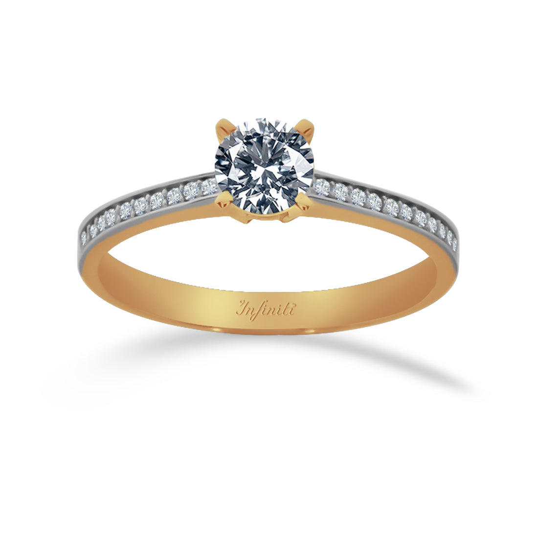 Anillo de Compromiso de Zirconia 14k | Infiniti Joyas